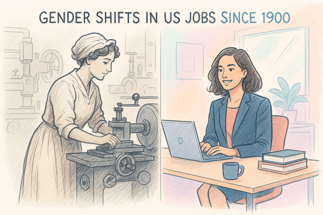 JobLogr Blog | Gender Shifts in US Jobs Since 1900